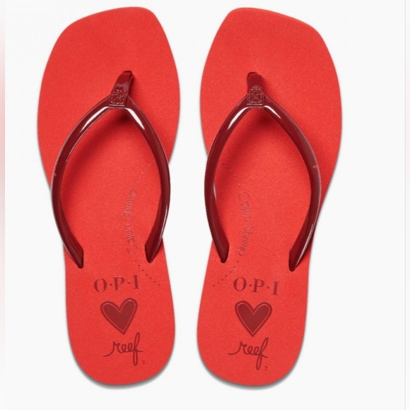 Reef | Shoes | Reefseas X Opi Flip Flop In Red Size 8 | Poshmark